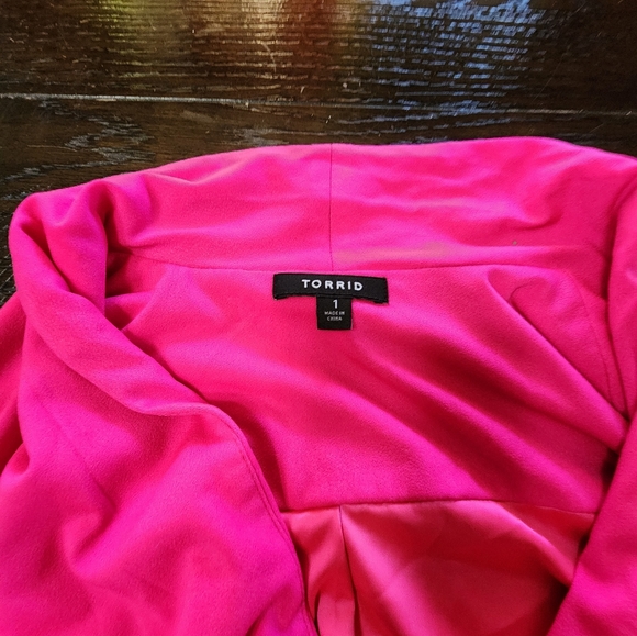 torrid | Jackets & Coats | Torrid Hot Pink Studio Crepe Classic Blazer ...